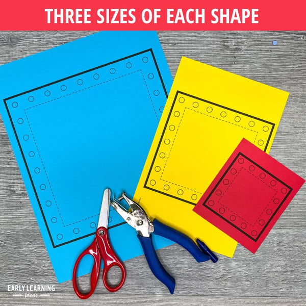 Shape Cutting, Hole Punching, and Tracing Activity – Early Learning Ideas