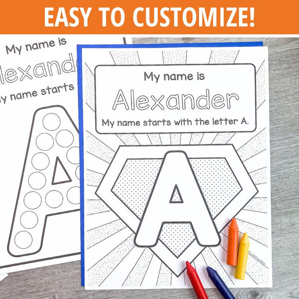 First Letter of My Name Coloring Sheets – Early Learning Ideas