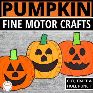 Halloween Pumpkin Fine Motor Craft – Early Learning Ideas