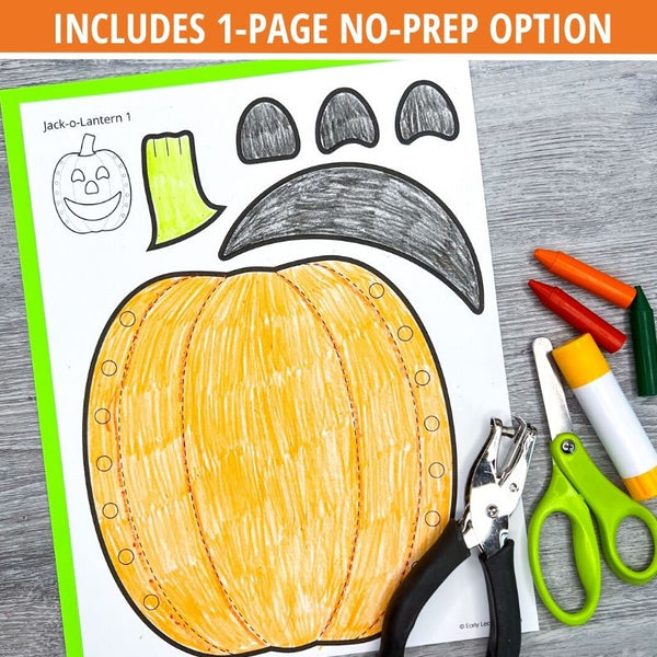 Halloween Pumpkin Fine Motor Craft – Early Learning Ideas