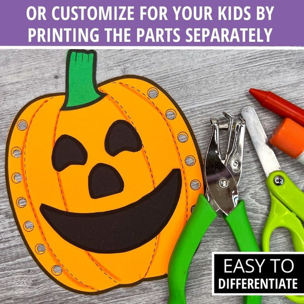 Halloween Pumpkin Fine Motor Craft – Early Learning Ideas
