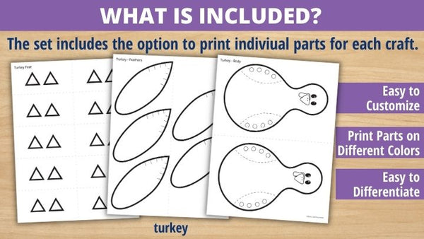 Thanksgiving Fine Motor Crafts – Early Learning Ideas