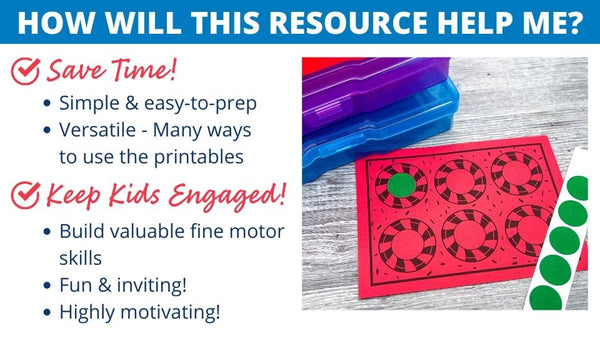 Winter Dot Sticker Fine Motor Task Cards – Early Learning Ideas