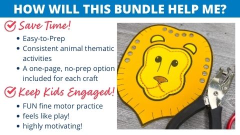 Animal Crafts & Fine Motor Activities Bundle – Early Learning Ideas