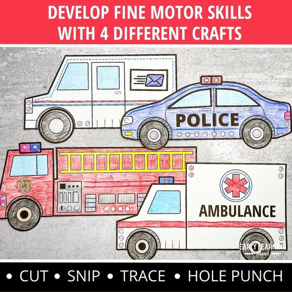 Community Helpers Crafts and Fine Motor Activities – Early Learning Ideas