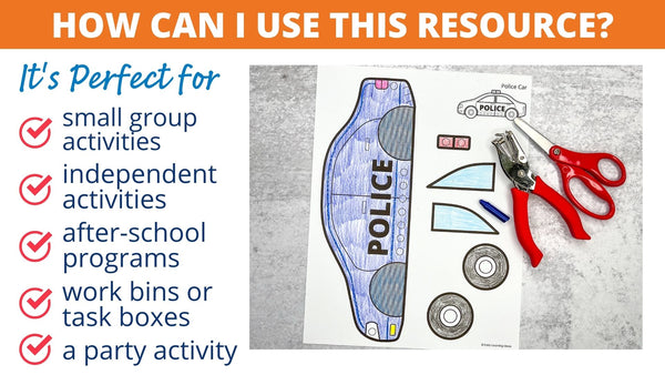 Community Helpers Crafts and Fine Motor Activities – Early Learning Ideas