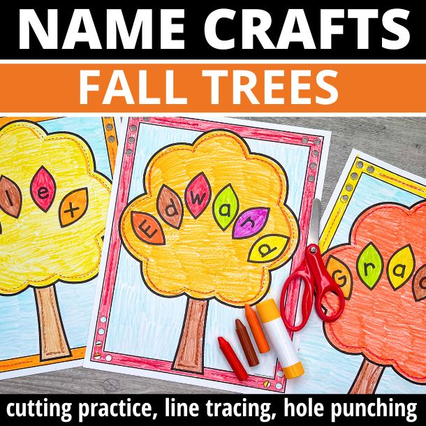 Editable Fall Tree Leaf Name Craft for Preschool & Kindergarten – Early ...