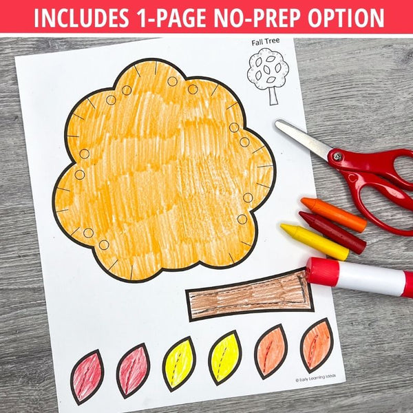 Fall Tree Fine Motor Crafts – Early Learning Ideas
