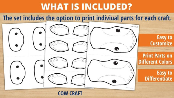 Farm Animal Crafts and Fine Motor Activities – Early Learning Ideas