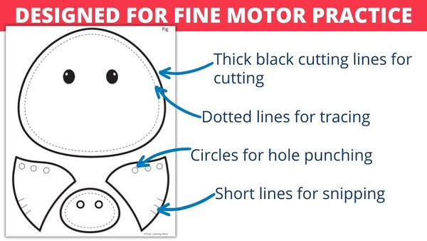 Farm Animal Crafts and Fine Motor Activities – Early Learning Ideas