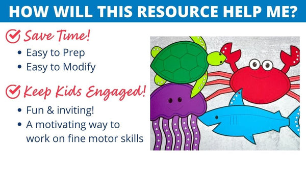 Ocean Animal Crafts & Fine Motor Activities – Early Learning Ideas