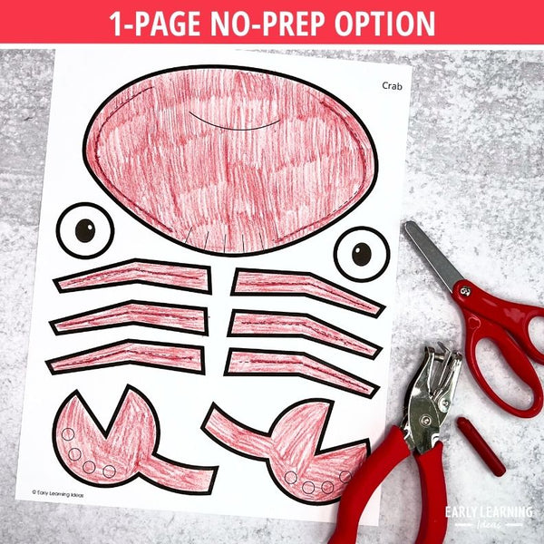 Ocean Animal Crafts & Fine Motor Activities – Early Learning Ideas