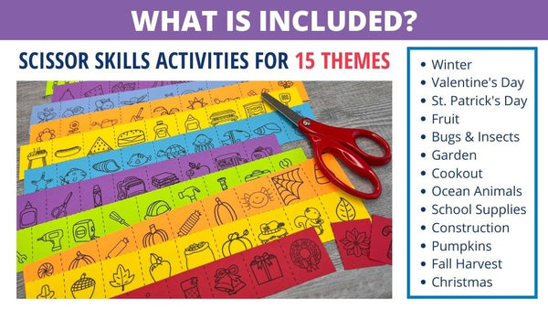 Scissor Skills Practice for the Whole Year – Early Learning Ideas