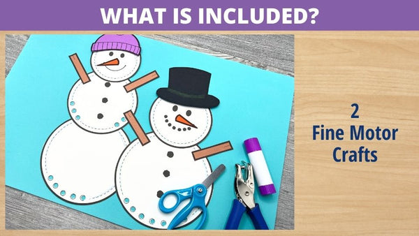 Snowman Fine Motor Craft – Early Learning Ideas