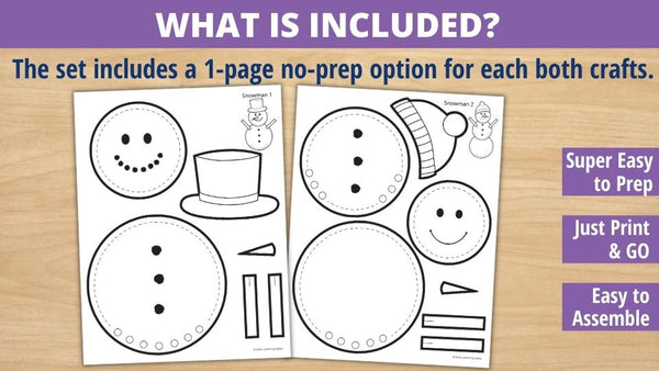 Snowman Fine Motor Craft – Early Learning Ideas