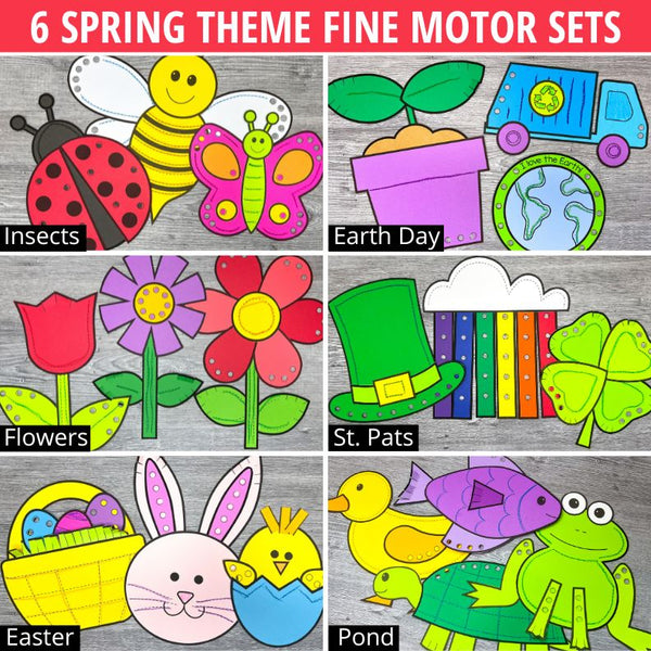 Spring Fine Motor Crafts Bundle – Early Learning Ideas