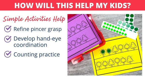 Spring Dot Sticker Fine Motor Task Cards – Early Learning Ideas