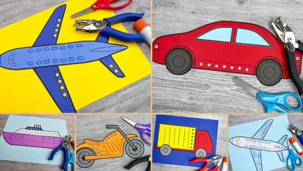 Transportation Crafts and Fine Motor Activities – Early Learning Ideas