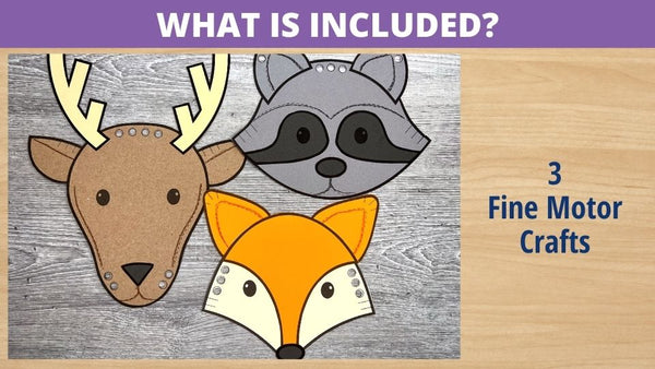 Forest Woodland Animal Fine Motor Crafts – Early Learning Ideas