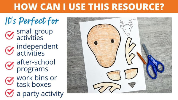 Forest Woodland Animal Fine Motor Crafts – Early Learning Ideas