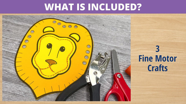 Zoo Animal Fine Motor Craft Activities – Early Learning Ideas