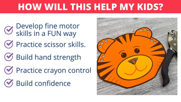 Zoo Animal Fine Motor Craft Activities – Early Learning Ideas