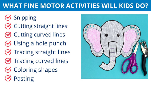 Zoo Animal Fine Motor Craft Activities – Early Learning Ideas