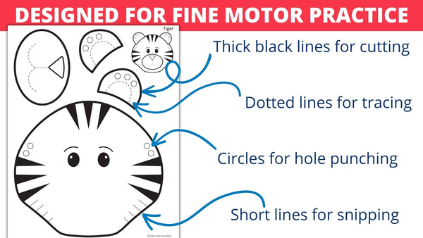 Zoo Animal Fine Motor Craft Activities – Early Learning Ideas