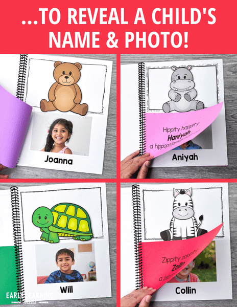 Rhyming Lift-the-Flap Name Books - 4 Versions – Early Learning Ideas