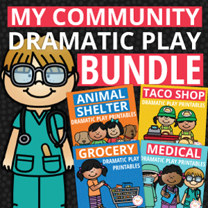 Community Theme Dramatic Play Bundle – Early Learning Ideas