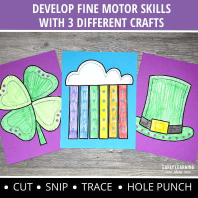 St. Patrick's Day Fine Motor Craft Activities – Early Learning Ideas