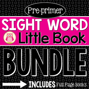 Pre-Primer Sight Word Little Book BUNDLE: Sight Word Emergent Readers ...