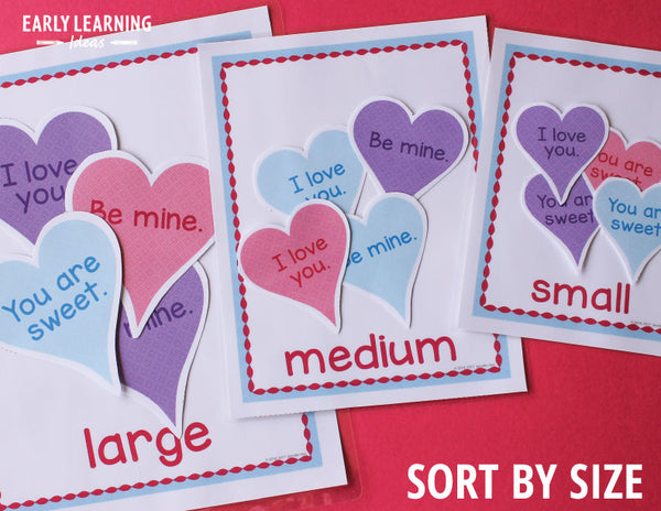 Valentine's Day Sorting Hearts Activity – Early Learning Ideas