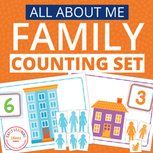 All About Me Family Counting Activity – Early Learning Ideas