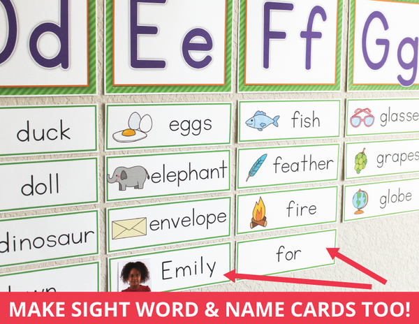 Word Wall & Alphabet Headers for Early Childhood – Early Learning Ideas