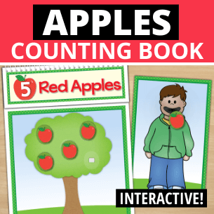 Apple Interactive Counting Book – Early Learning Ideas