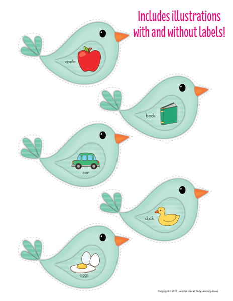 Bird Alphabet and Beginning Sound Matching Activities – Early Learning ...