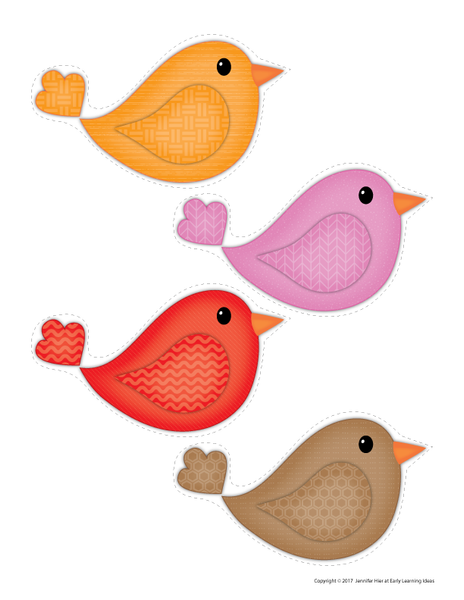 Bird Color Sorting Activity – Early Learning Ideas