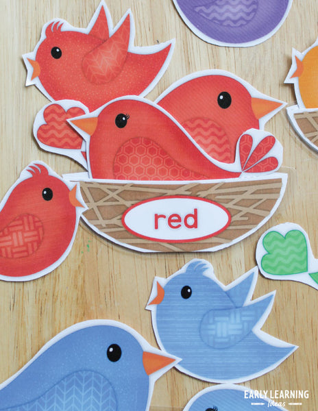 Bird Color Sorting Activity – Early Learning Ideas