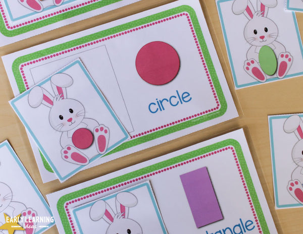 Bunny Shape Sorting Activity – Early Learning Ideas