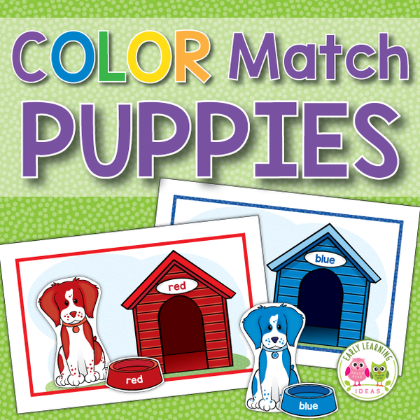 Dog Color Matching Activity – Early Learning Ideas