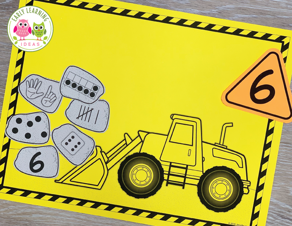 Construction Theme 1-20 Math Mats – Early Learning Ideas