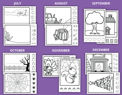 Seasonal Easy Cut and Paste Activities – Early Learning Ideas