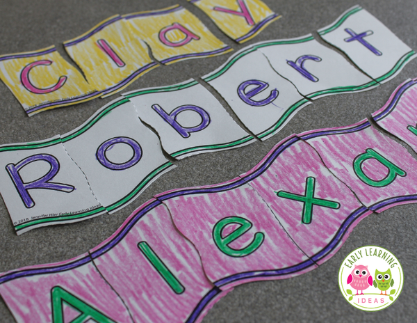 Editable Name Practice Puzzles - Wavy Puzzles – Early Learning Ideas