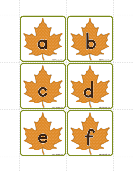 Fall Leaves Alphabet & Beginning Sound Activty – Early Learning Ideas