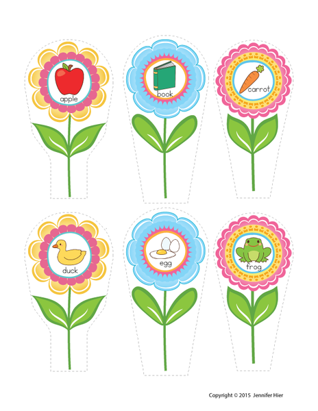 Flower Alphabet and Beginning Sound Activity – Early Learning Ideas
