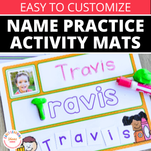 Editable Name Practice Mats – Early Learning Ideas