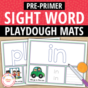 Pre-Primer Sight Word Activity Mats – Early Learning Ideas