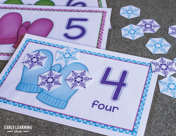Snowflake Counting Mats 0-20 – Early Learning Ideas