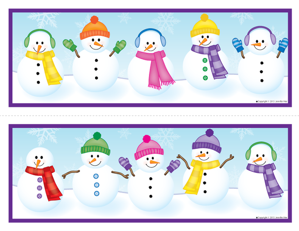 Snowman Matching Game – Early Learning Ideas